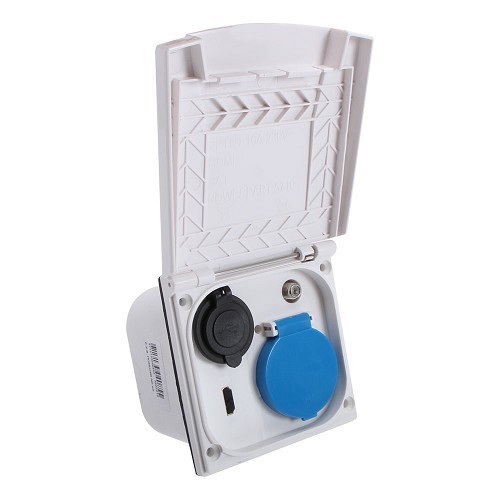 Recessed male socket CEE17 HDMI USB satellite 230 V - CT10207 ...